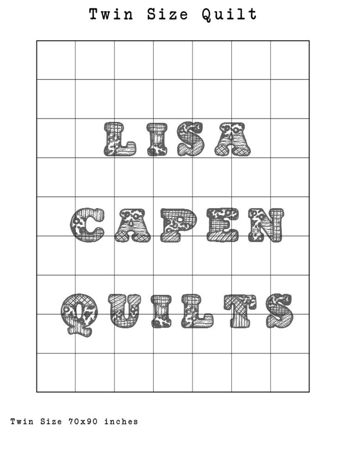 Quilters Graph Paper – 10 Inch Grid, 5 Quilt Sizes (instant PDF ...