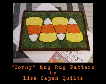 SMILEY Halloween Mug Rug Pattern by Lisa Capen Quilts | Etsy