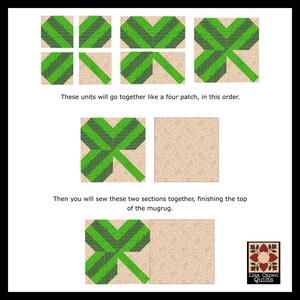 Shamrock Mugrug - 12" X 6" - a Paper Piecing Mugrug Project by Lisa ...