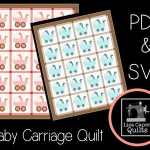 Baby Carriage Quilt by Lisa Capen Quilts - PDF and SVG Cutting File - Etsy