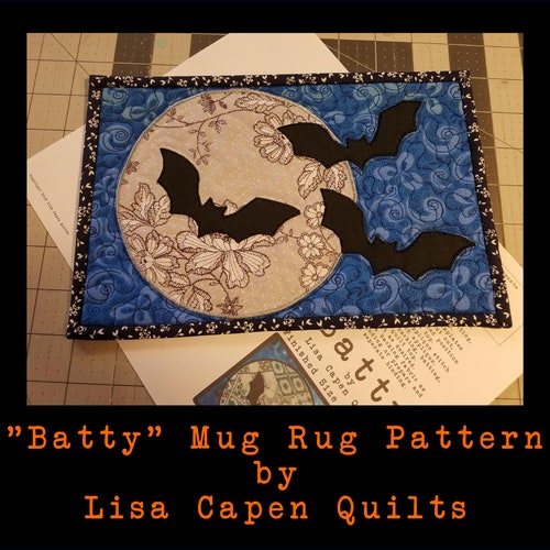 SMILEY Halloween Mug Rug Pattern by Lisa Capen Quilts - Etsy