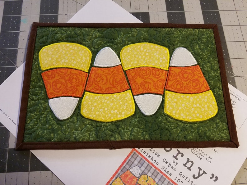 CORNY Halloween Mug Rug Pattern by Lisa Capen Quilts - Etsy