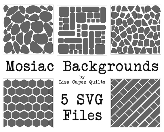 Mosaic Tile Backgrounds Instant Download Includes 5 SVG | Etsy