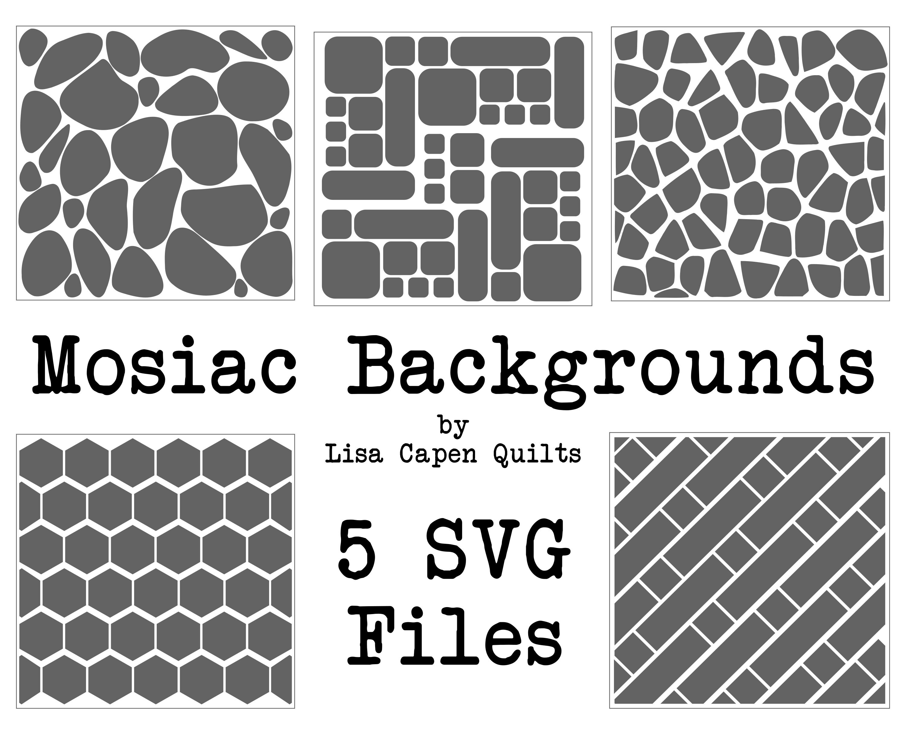 Mosaic Tile SVG Backgrounds – Fabric & Stencil Making (digital Download ...