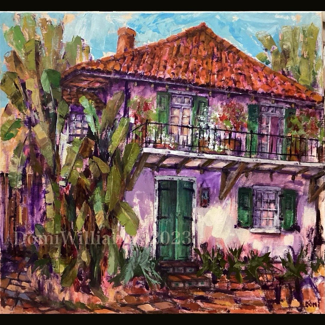 Original Acrylic Painting Creole House – Italian Acrylics on Canvas 28 ...