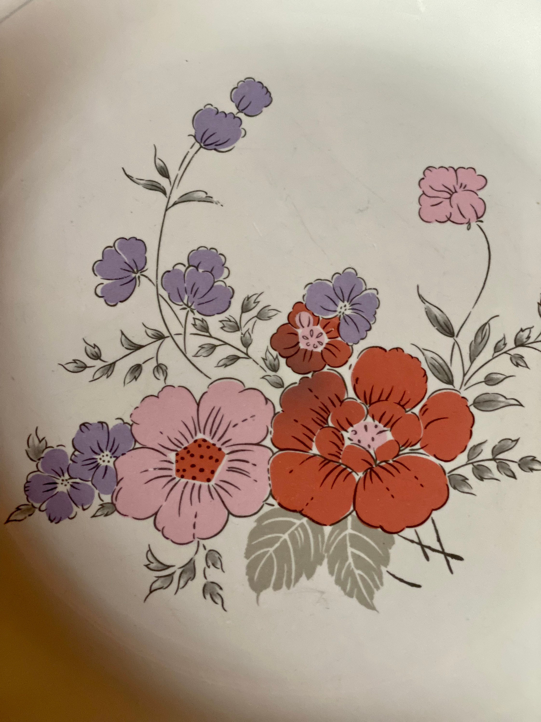 Vintage Pastel Floral Stoneware Ceramic Dinner Plate Mexico - Etsy
