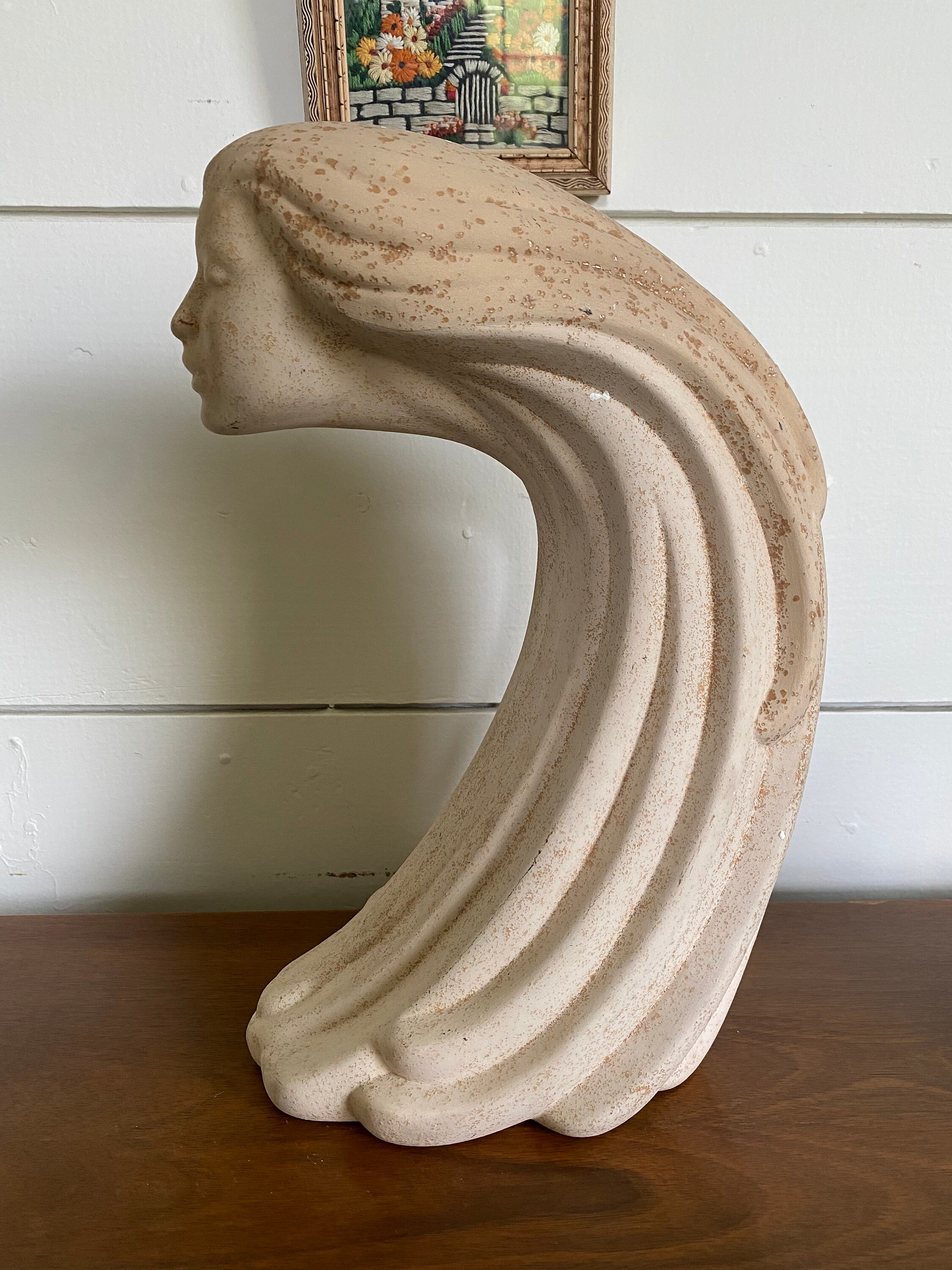 Vintage Ceramic Native American Wind Spirit Sculpture Indian Woman - Etsy
