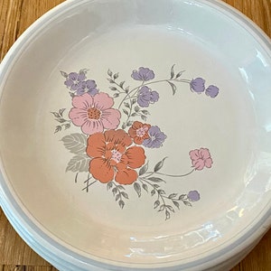 Vintage Pastel Floral Stoneware Ceramic Dinner Plate Mexico Rare Prima ...