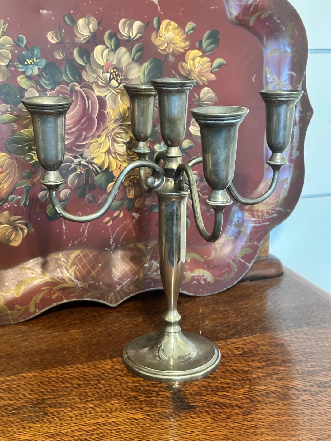 Vintage Godinger Candelabra Silver Plated Tapered Candlestick Holders 5 ...