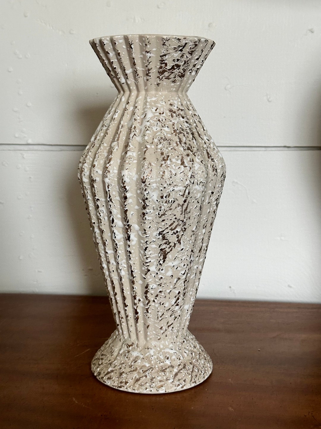 Vintage Savoy 24k Gold Splatter MCM Vase Art Pottery - Etsy