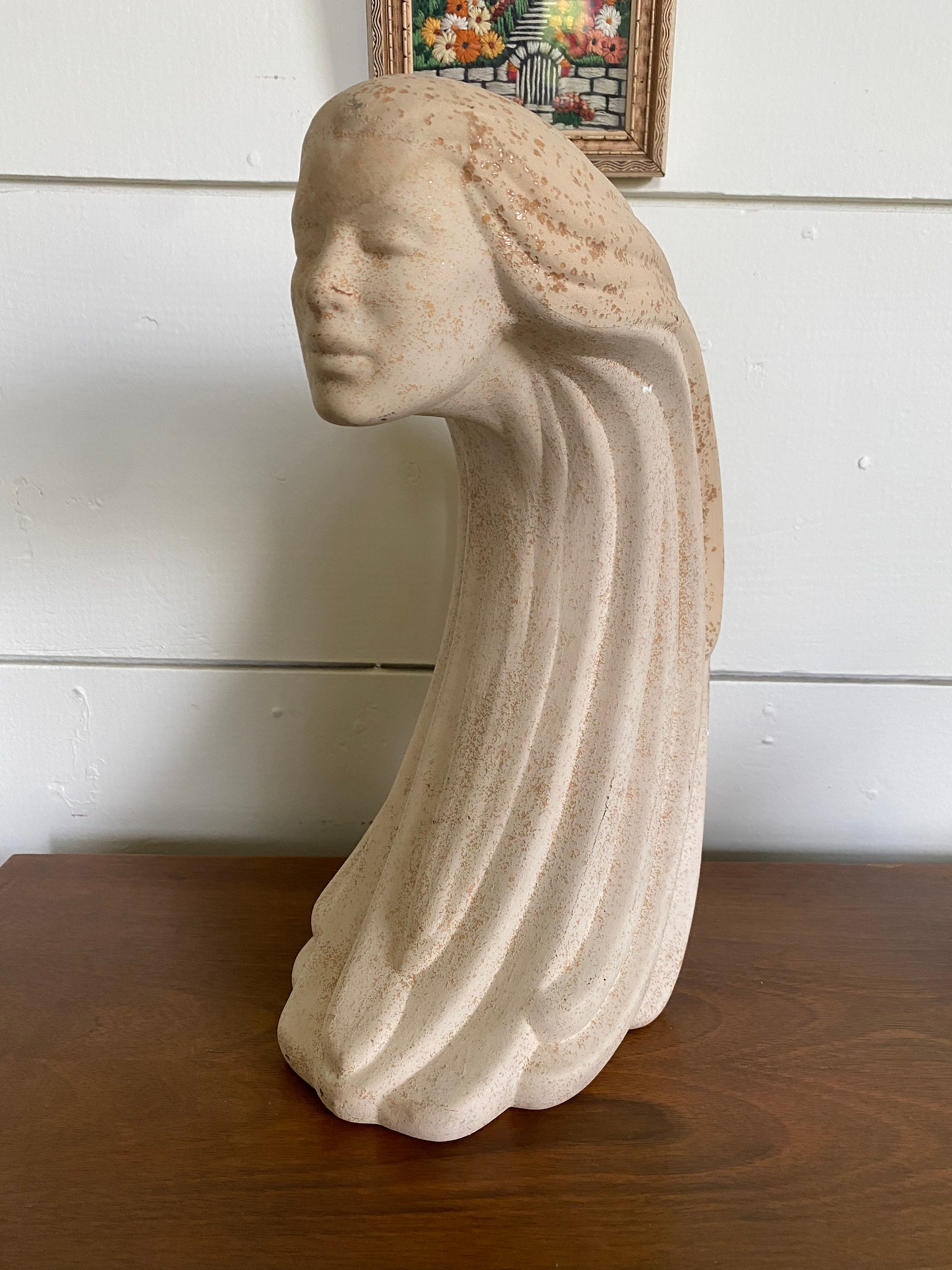 Vintage Ceramic Native American Wind Spirit Sculpture Indian Woman - Etsy