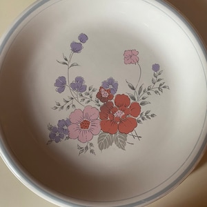 Vintage Pastel Floral Stoneware Ceramic Dinner Plate Mexico Rare Prima ...