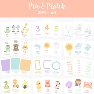Mix and Match Flashcard Bundle, Quiet Toddler Activity, Toddler Game ...