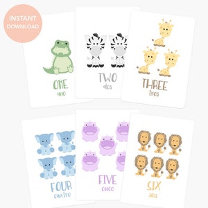 Counting Flashcards, Number Flashcards 1-10, Montessori Toddler Toy ...