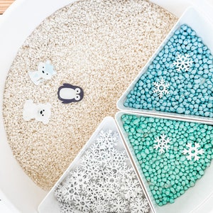 Polar Arctic Animals, Digital Download, White & Blue Snow Themed Winter ...