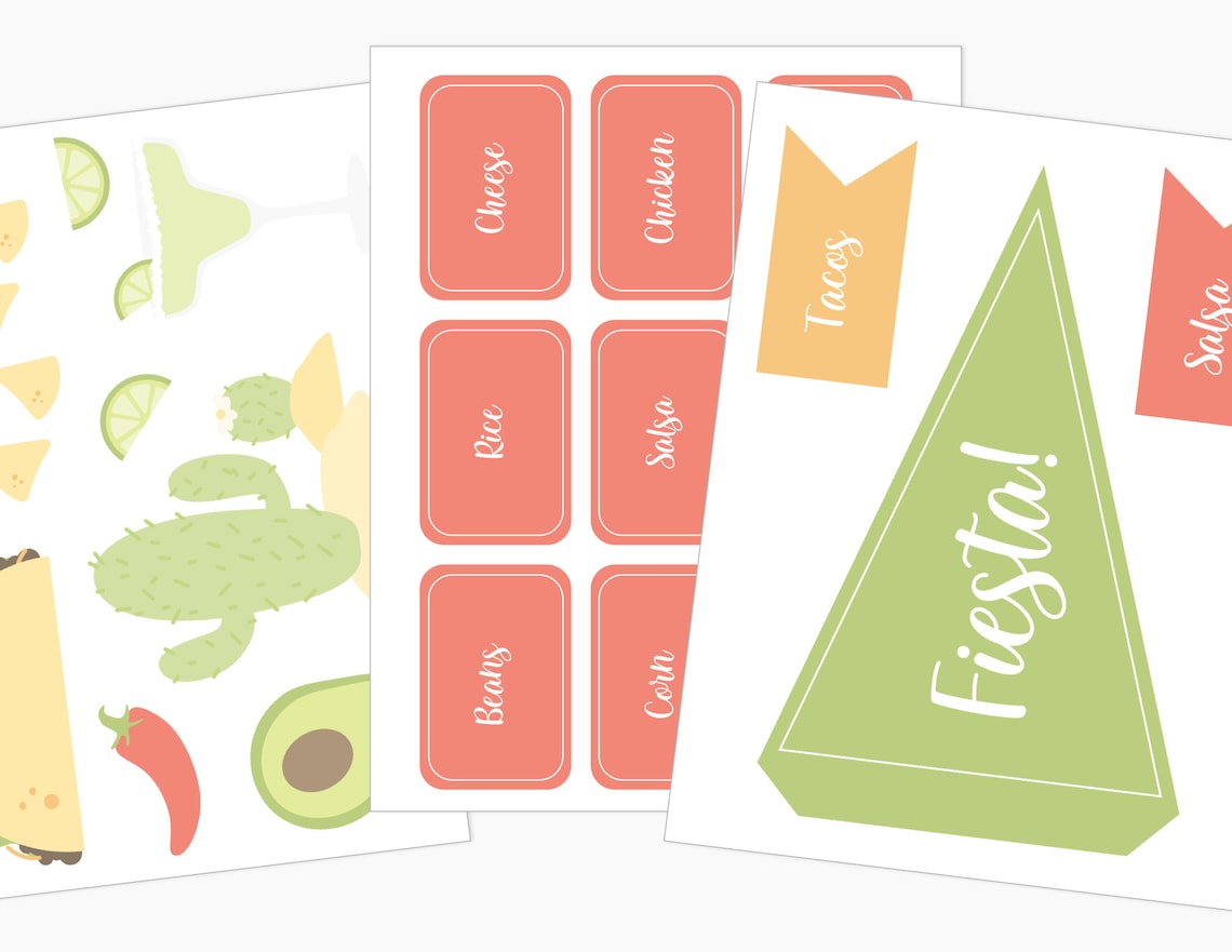 Taco Truck Printable Dramatic Play Set and Cinco De Mayo Decor - Etsy