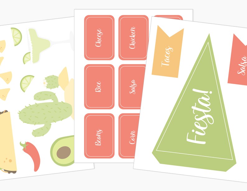 Taco Truck Printable Dramatic Play Set and Cinco De Mayo Decor - Etsy