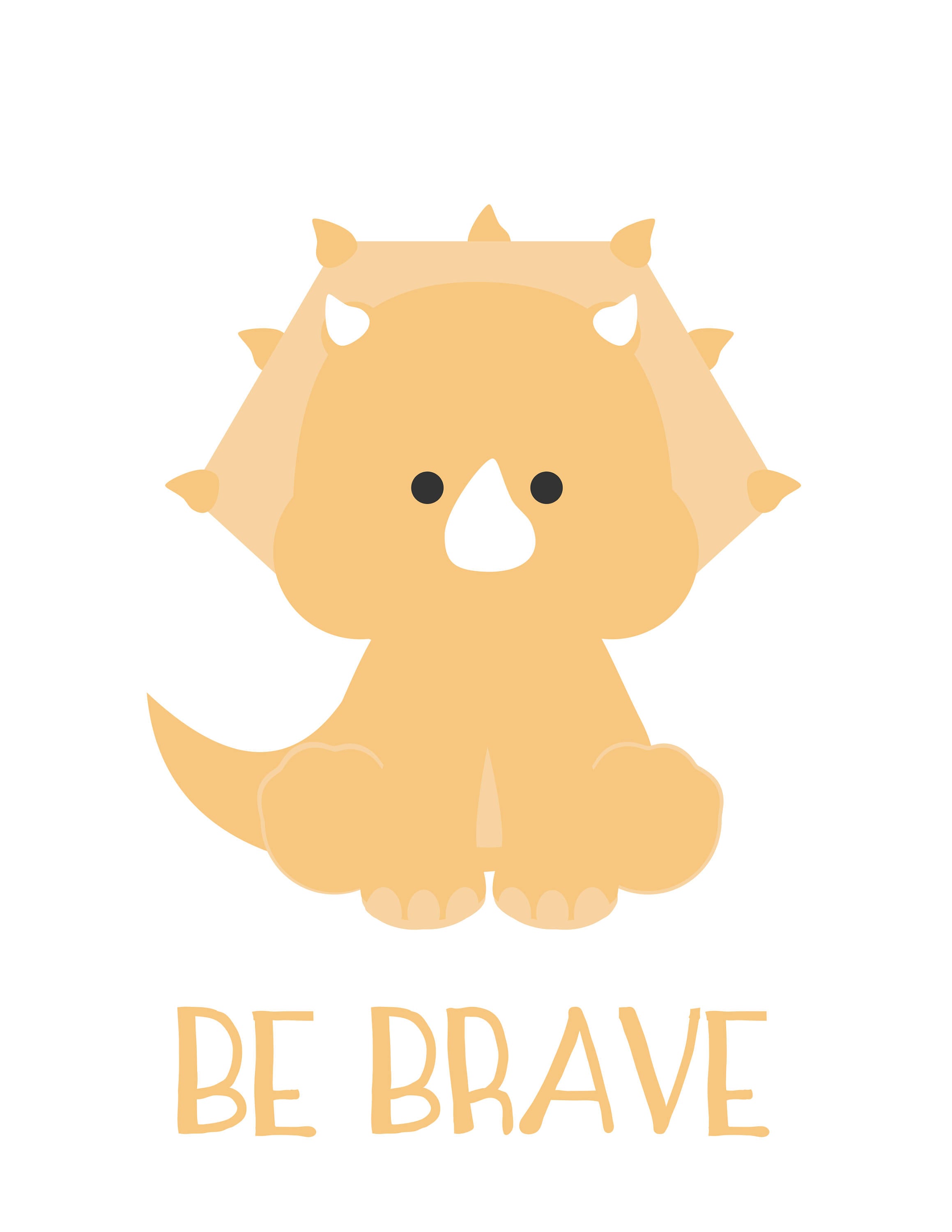 Dinosaur Be Brave Be Smart Be Strong Nursery Art Set of 3 - Etsy