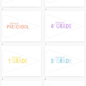 First Day of School Photo Prop, Pennant Flags, Back to School Photo ...