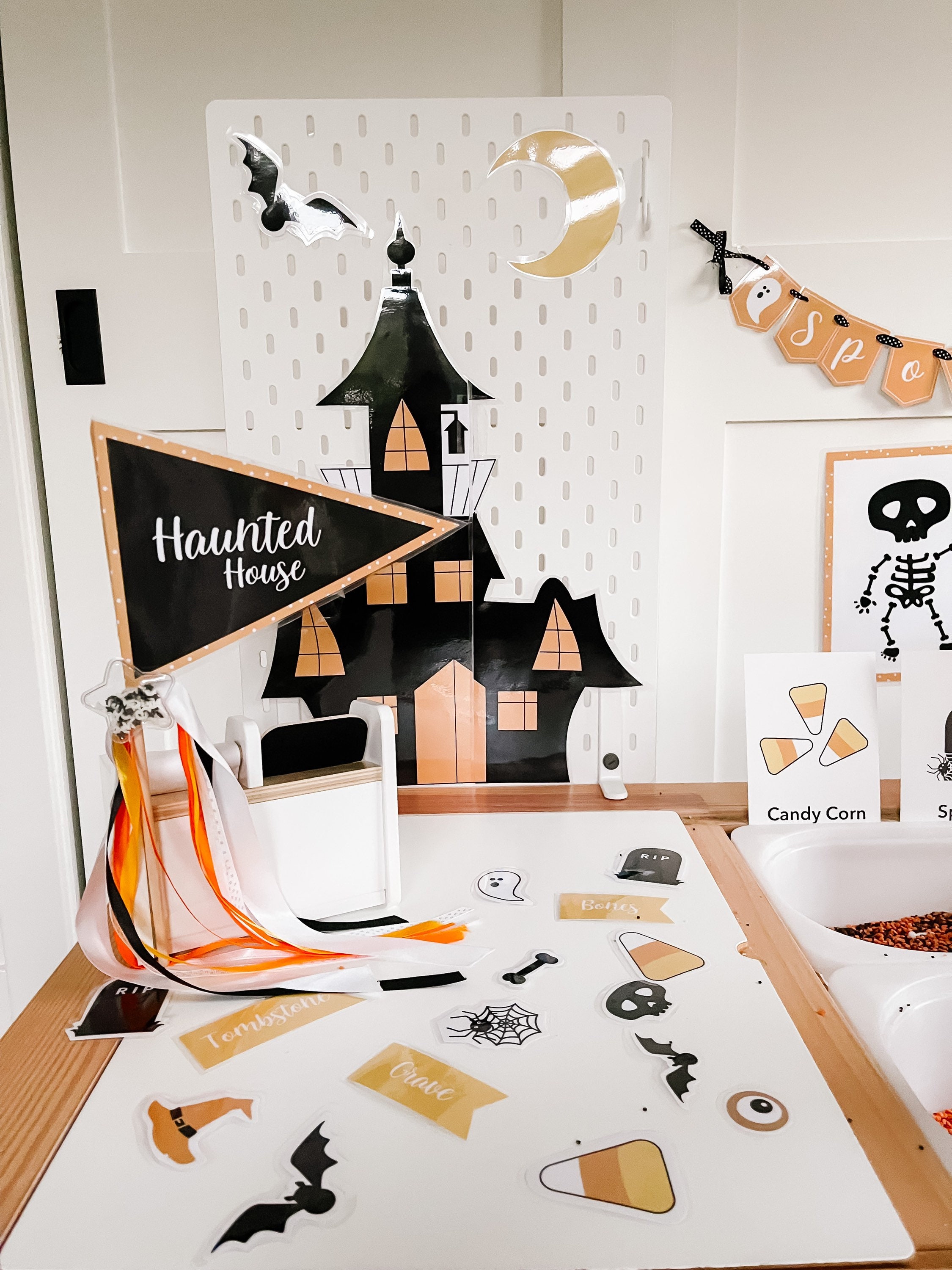 Haunted House Printable Dramatic Play Set, Halloween Sensory Bin (PDF ...