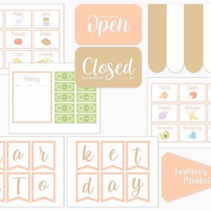 Farmer's Market Printable Dramatic Play Set - Etsy