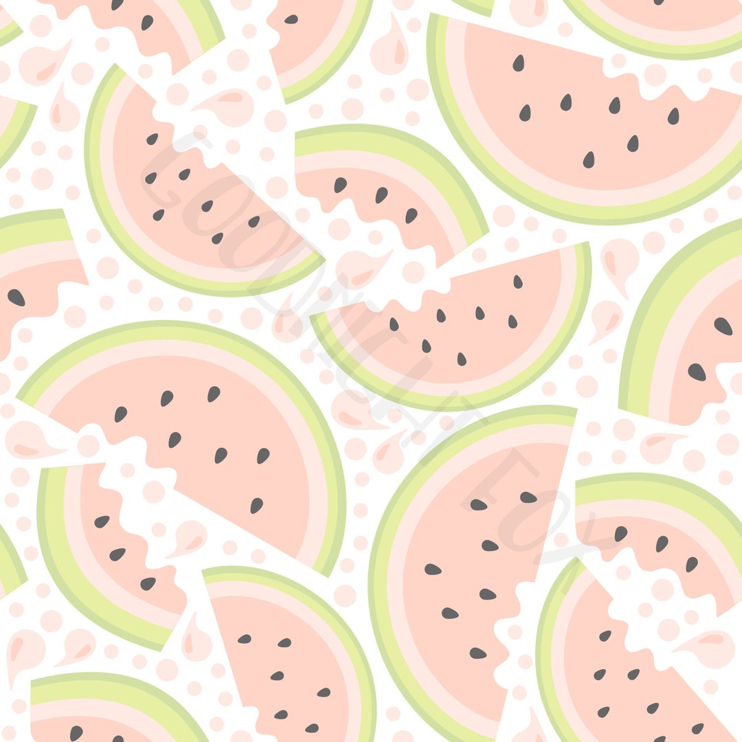 Watermelon Fabric Seamless Digital Pattern Design, Fabric Design File ...