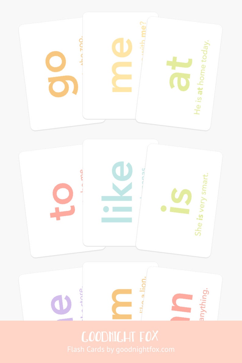 30 Sight Words Flash Cards Sight Words Flash Cards - Etsy