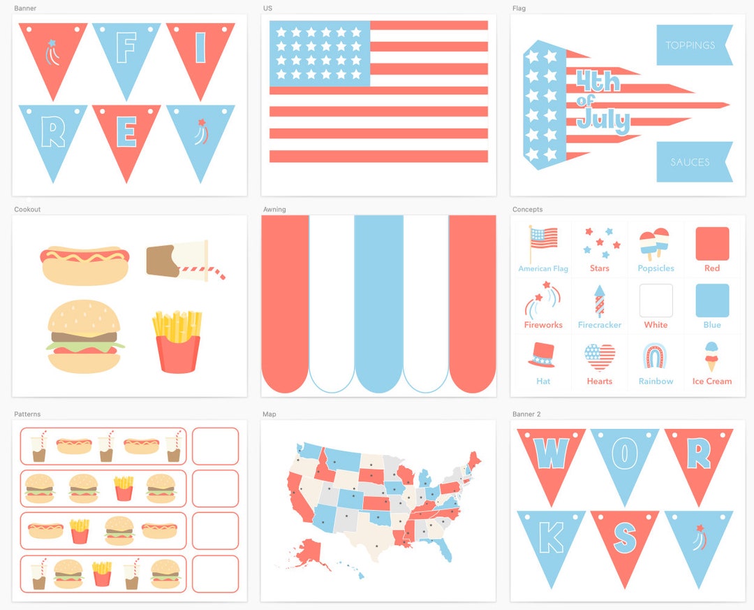 4th of July Dramatic Play & Printable Worksheets - Etsy