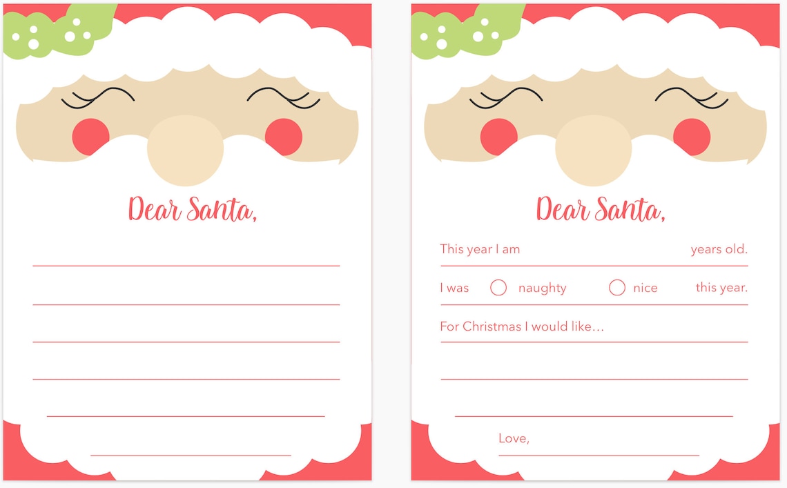 Letter to Santa Kits, Post Card to Santa, Kids Christmas List, Gift ...