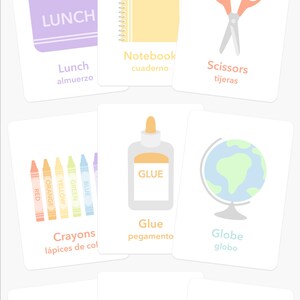 School Supplies Flash Cards, Homeschool Materials, Homeschool ...