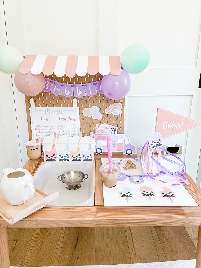 Boba Shop Printable Dramatic Play Set Boba Truck Dim Sum - Etsy