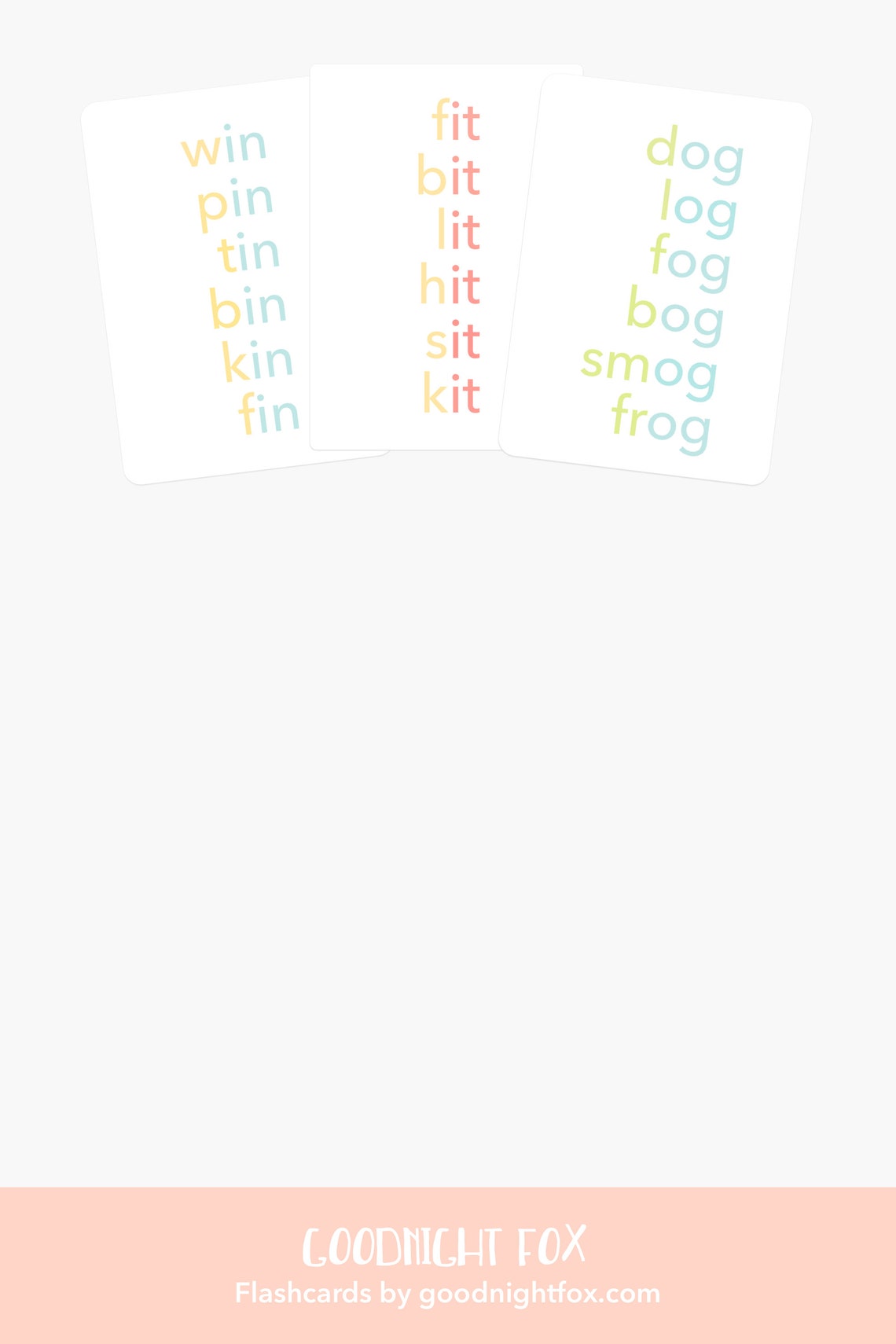 Rhyming Words Flash Cards Rhymesflash Cards Toddler - Etsy