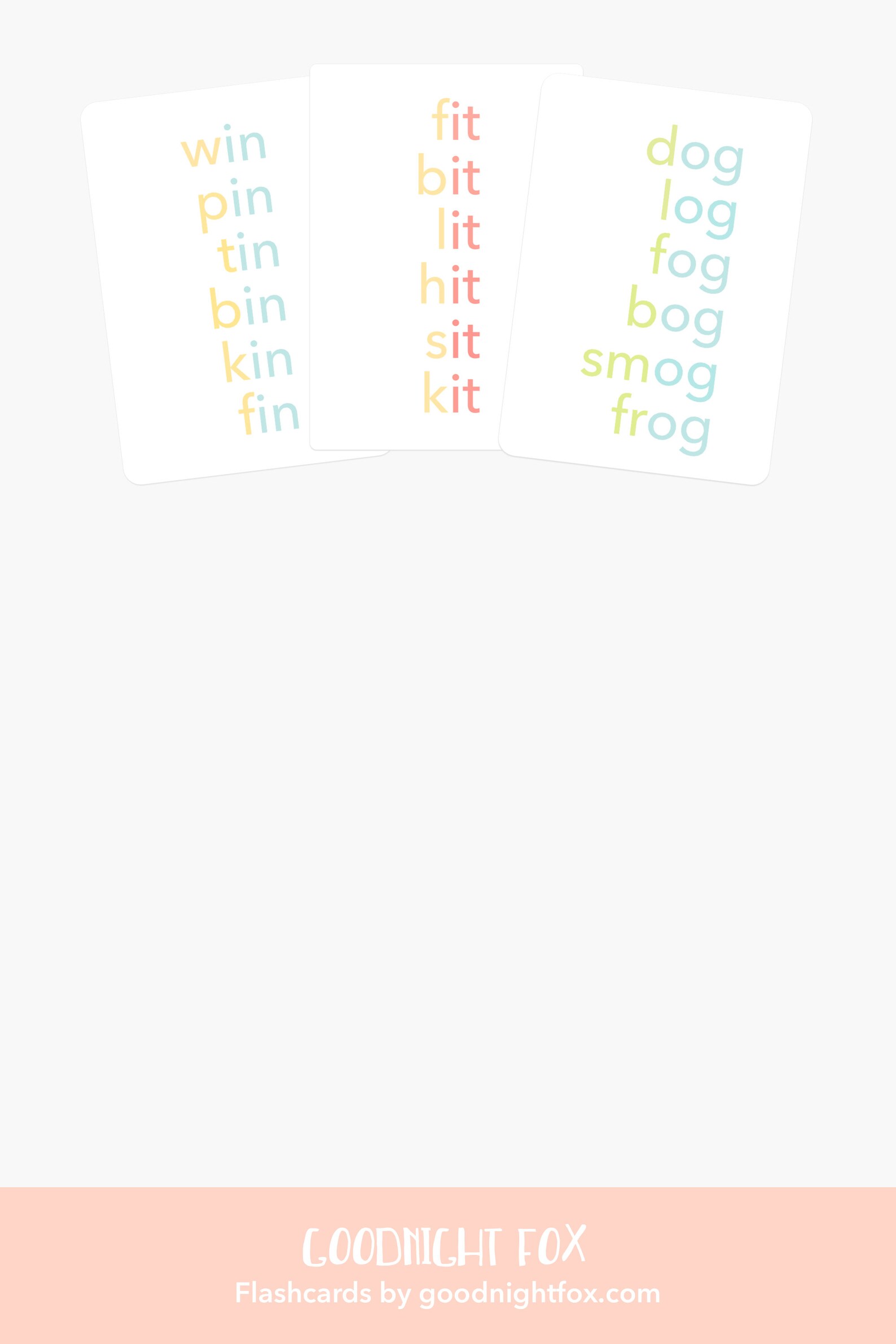 Rhyming Words Flash Cards Rhymesflash Cards Toddler - Etsy