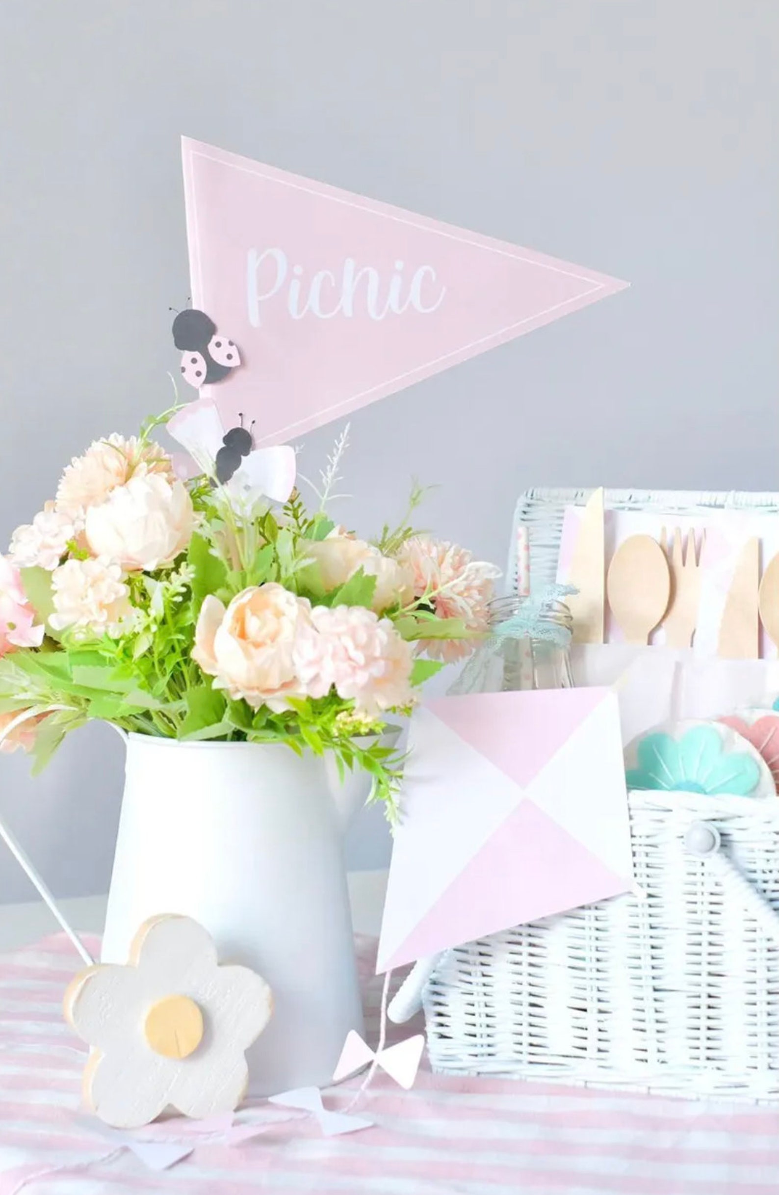 Picnic Printable Dramatic Play Set and Kite Pinwheel - Etsy