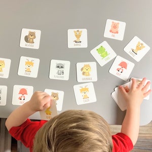 Woodland Animal Memory Game, Woodland Animal Set, Fox Toy, Raccoon Toy ...