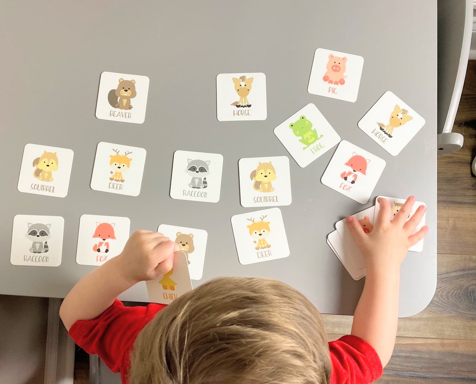 Woodland Animal Memory Game Woodland Animal Set Fox Toy | Etsy