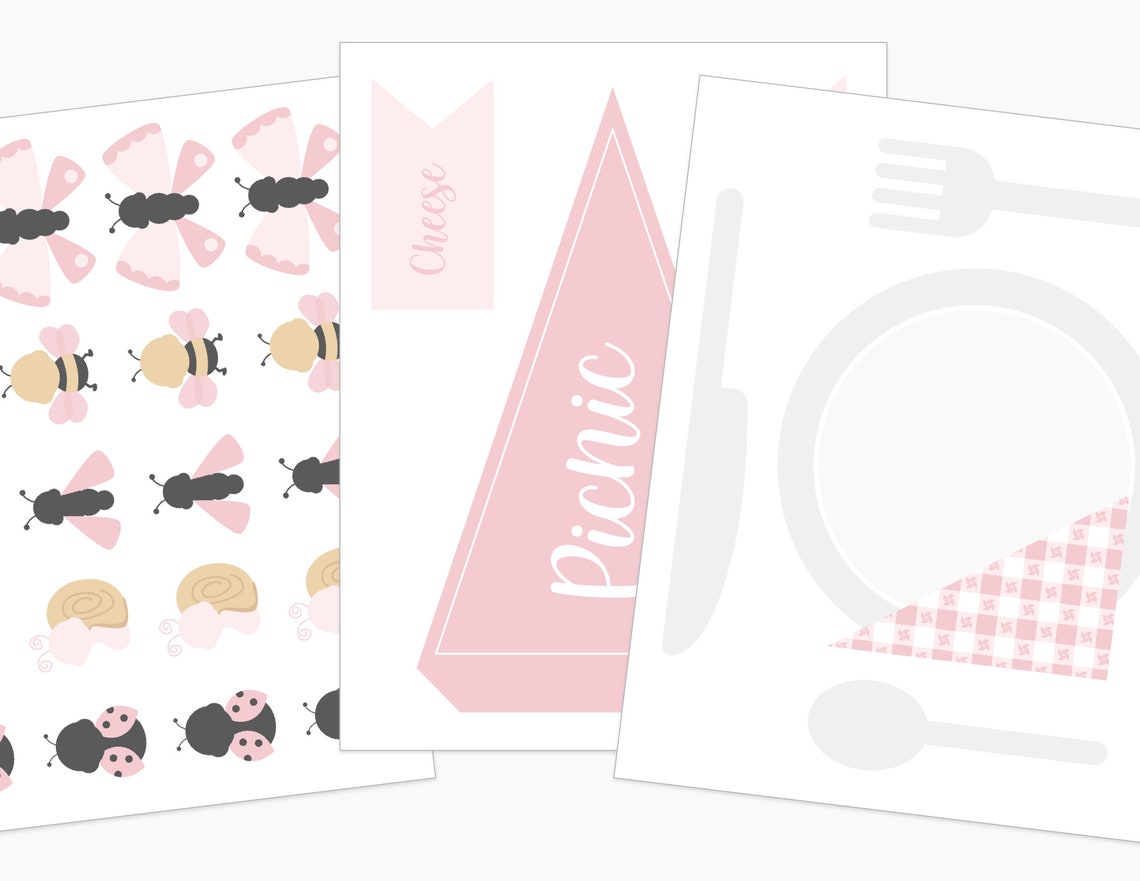 Picnic Printable Dramatic Play Set and Kite, Pinwheel, Playroom Decor ...