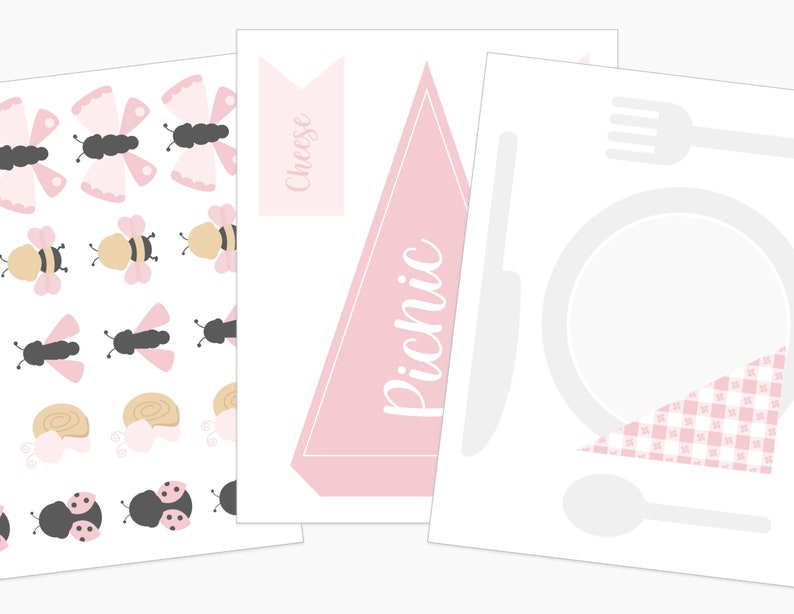 Picnic Printable Dramatic Play Set and Kite Pinwheel - Etsy