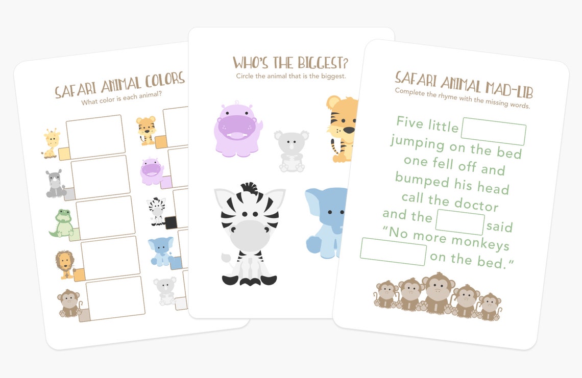 Animal Busy Book Toddler Busy Book Kids Busy Book Kids | Etsy