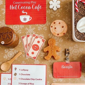 Hot Cocoa White & Red, Digital Download, Hot Chocolate Themed Winter ...