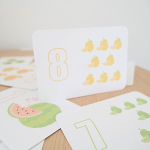 Counting Fruit Flash Cards, Homeschool Materials, Homeschool Flashcards ...