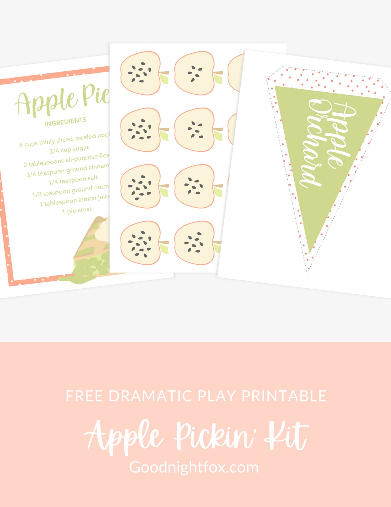 Apple Orchard Dramatic Play Printables, Printable Play, Printable ...