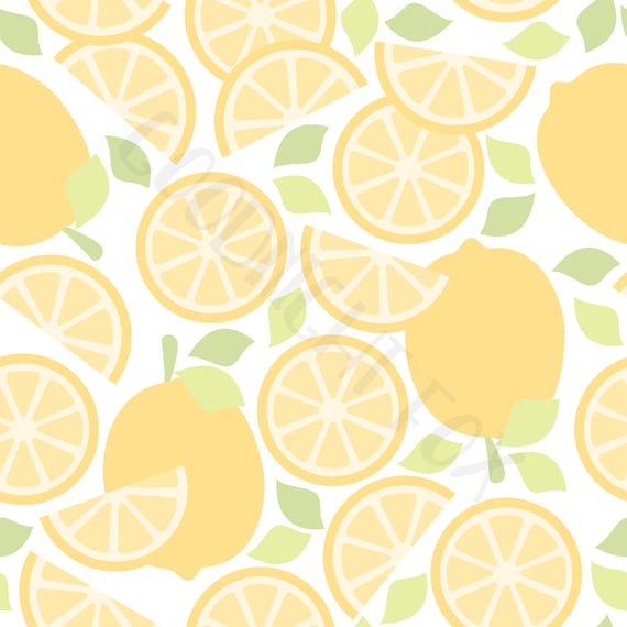 Lemonade Fabric Seamless Digital Pattern Design Fabric Design | Etsy