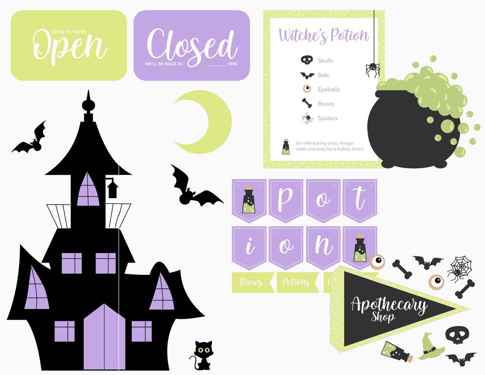 Witches Brew Potion Printable Dramatic Play Set and Sensory - Etsy