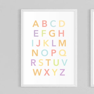 Colorful Kids Art, Classroom Art, Classroom Decor, Abc Poster, Abc Art ...