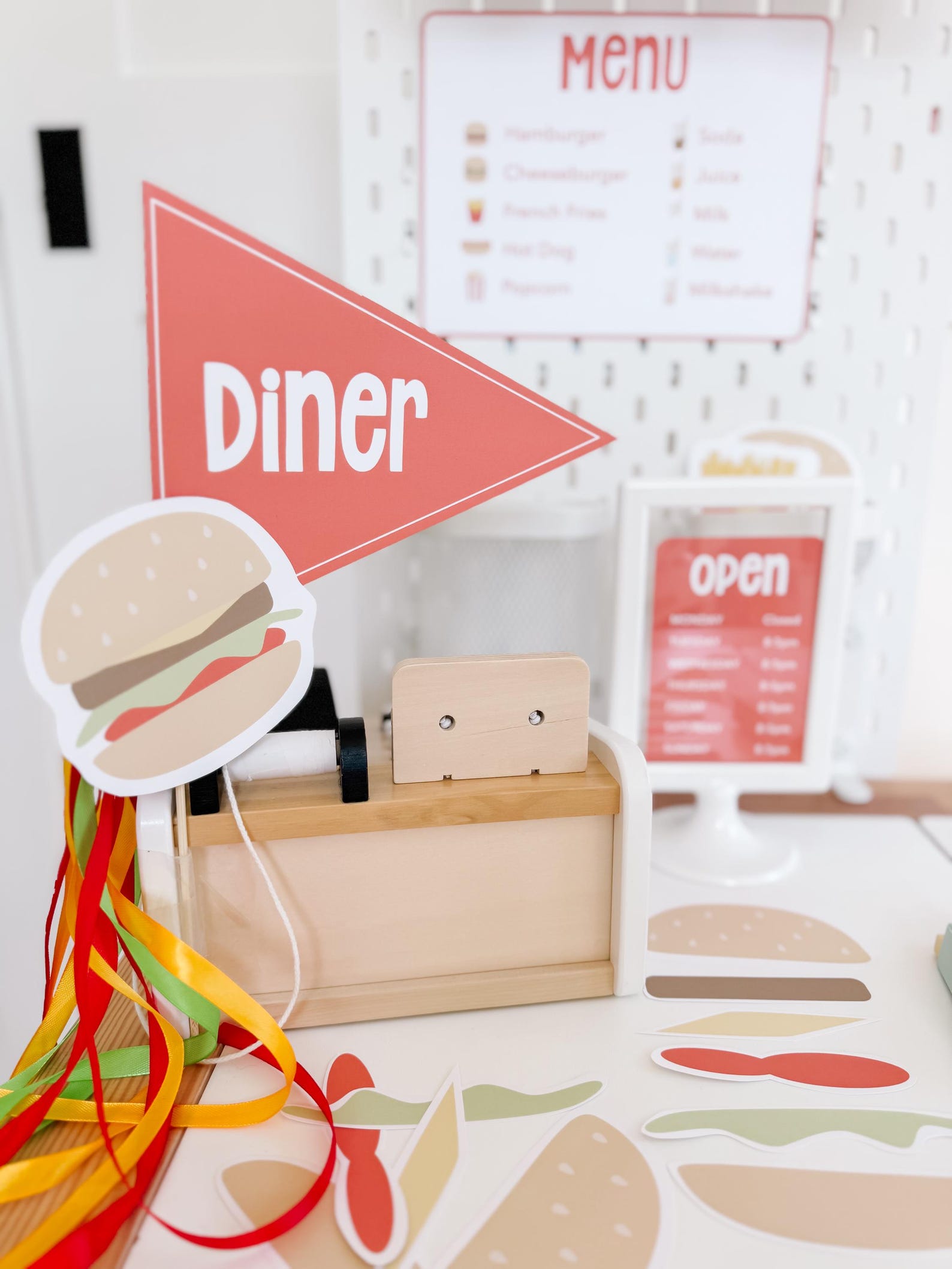 Burger Diner Dramatic Play & Printable Worksheets - Etsy