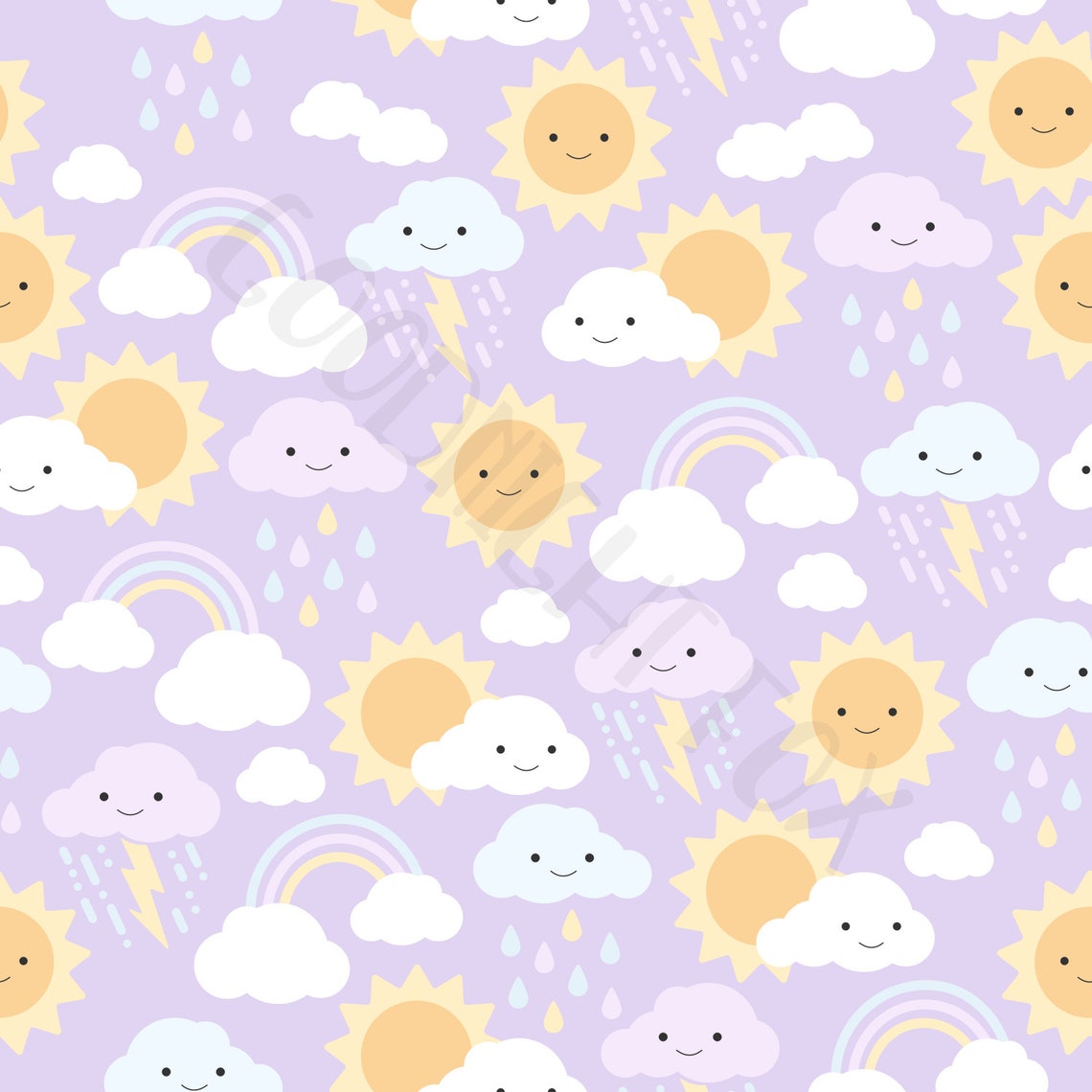 Rainbow Fabric Seamless Digital Pattern Design Fabric Design - Etsy