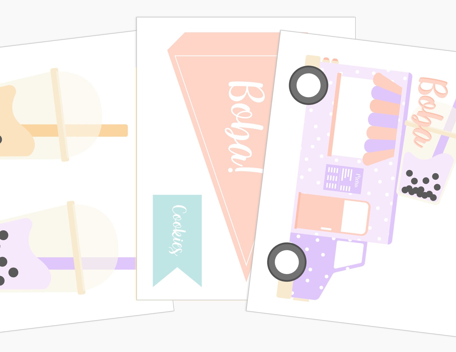 Boba Shop Printable Dramatic Play Set Boba Truck Dim Sum - Etsy UK