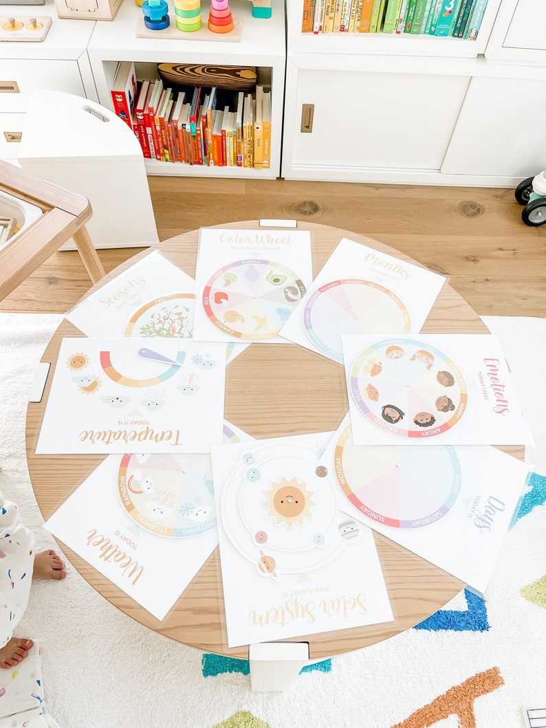 Learning Spinner Wheels Seasons Emotions Colors Days - Etsy