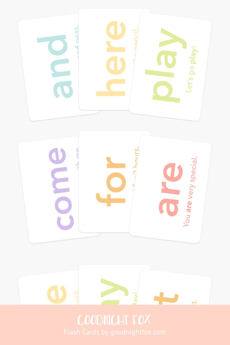 30 Sight Words Flash Cards Sight Words Flash Cards - Etsy